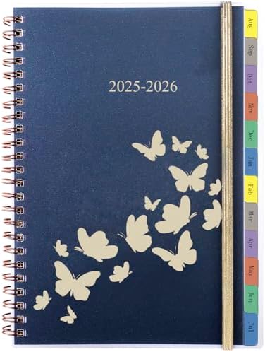 Agenda semainier 2025-2026, format A5 avec onglets mensuels ...