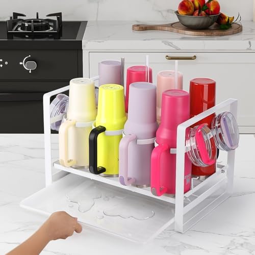 Amazon.com: JAYOBGO Water Bottle Organizer Drying Rack for Stanley Cup ...