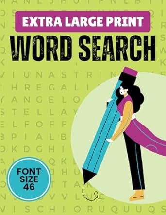 Extra Large Word Search: Jumbo Word Searches for Seniors, Adults and ...