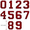 Amazon.com: 4-1/2" Iron on Number Patches Red Chenille Number Patch ...