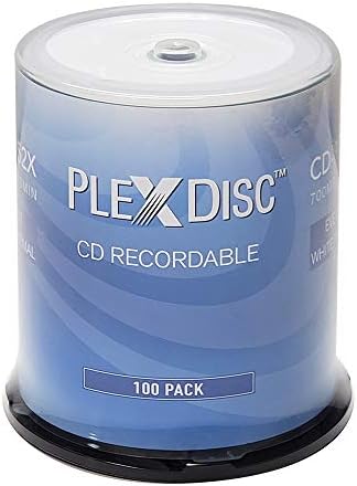 PlexDisc CD-R 700MB 52X Hub Térmico Blanco Imprimible - Eje de 100 ...