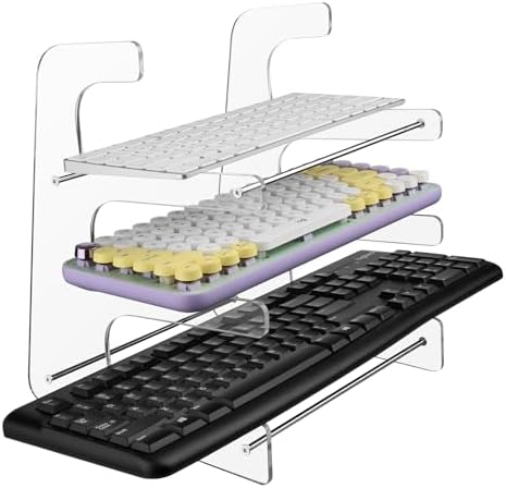 Amazon.com: Elsjoy 2 Pack Acrylic Display Stand, 3-Tier Mechanical ...