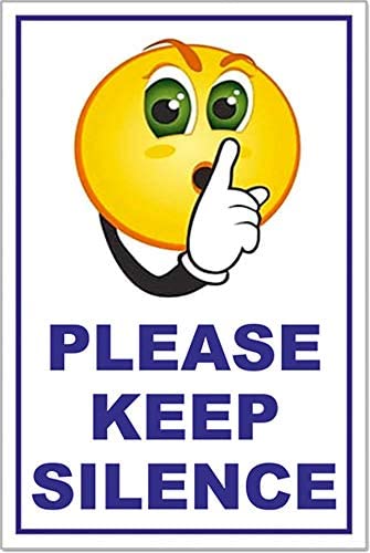 Masstone Please Keep Silence Sign | Emergency Sign (4x12 Inch) | Keep ...