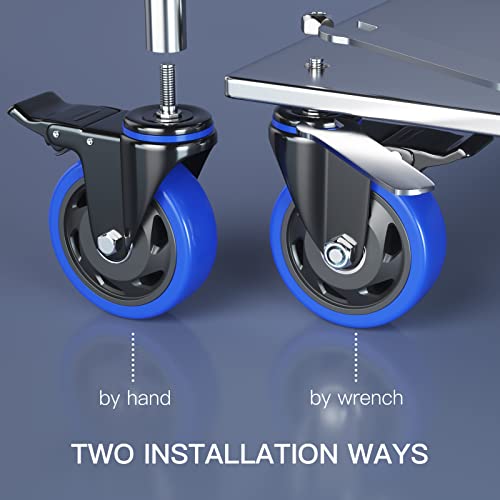 Snapklik.com : Stem Caster Wheels 4 Inch Heavy Duty Threaded Stem Mount ...