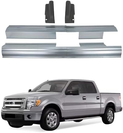 Autoholic Slip-on Rocker Panel & Cab Corner Kit Fit for Ford F-150 Crew ...