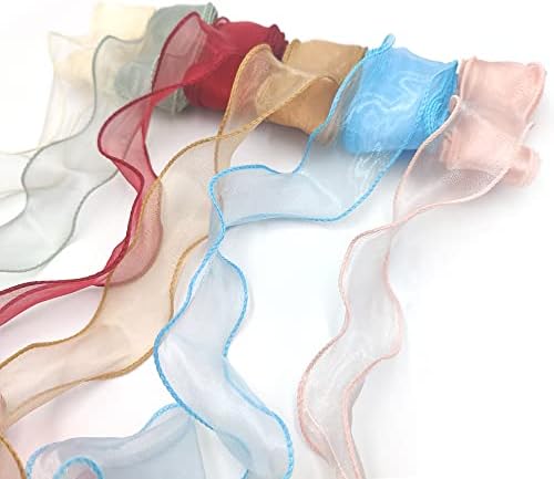 40mm x 50m Bean Pink Organza Chiffon Ribbon,Chiffon Fabric Ribbons,Rose ...