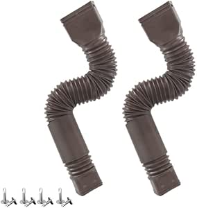2 Pack Rain Gutter Downspout Extensions Flexible Drain Downspout ...
