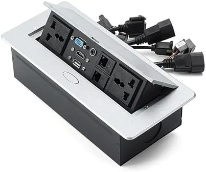 MakWorld Hydraulic Popup Box for Conference Table with Desktop Socket ...