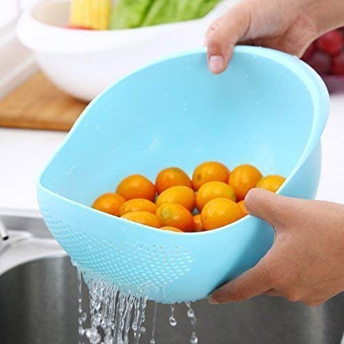 Rapidzone Innovative Rinse Bowl and Strainer in One (Multicolor ...