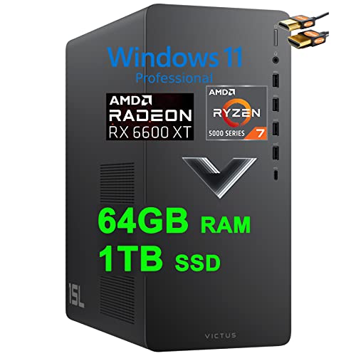HP Victus 15L Gaming Desktop Computer AMD Octa-Core Ryzen 7 5700G ...