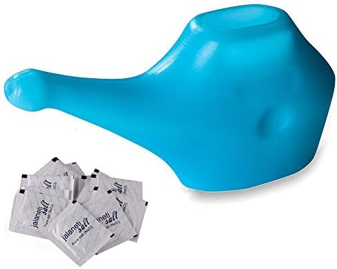 HealthAndYoga® QwikFlo Plastic Neti Pot (Blue-200 ml) + HealthAndYoga ...