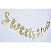 Amazon.com: Sweets & Treats Gold Glitter Bunting Banner, Engagement ...