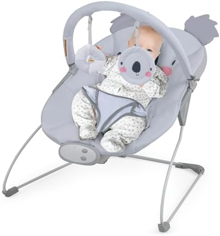 BABY JOY Portable Baby Bouncer, Infant Rocker with Removable Toys Bar ...