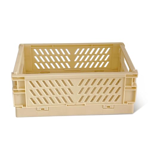 Mini Collapsible Storage Basket Stackable Storage Bin Crates Container ...
