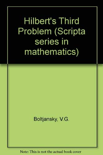 Hilbert's Third Problem (Ellis Horwood Series in Artificial Intelligence): Vladimir G ...