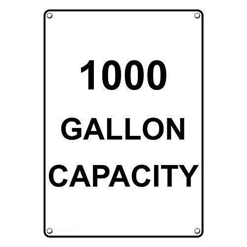 Amazon.com: Weatherproof Plastic Vertical 1000 Gallon Capacity Sign ...