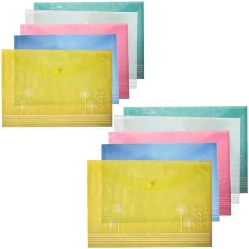 Shuban 10 Pcs Clear Envelopes with Snap Button Closure - FS Legal ...