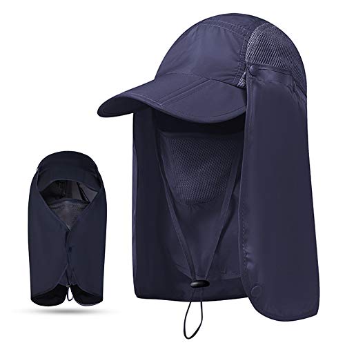 HYCOPROT Fishing Hat Sun Cap UPF 50+ Protection with Face Neck Flap ...