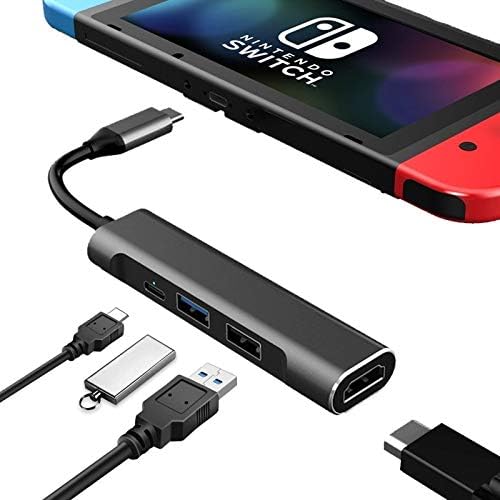 FunMax 4 in 1 HDMI USB Type C Hub Aluminum Alloy Multiport Adapter for ...