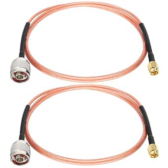 MOOKEERF SMA Male to N Male Cable 3ft,2 Pack RG316 SMA to N Cable 50 Ohm for WiFi Router,GPS ...
