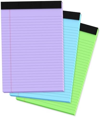Amazon.com : Legal Pads 8.5 x 11 Colored Note Pads, 2 Pack Notepads 8.5 ...