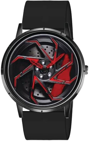 Buy SKMEI Spinning Car Wheels Rolling Watch for Men Analog Display ...