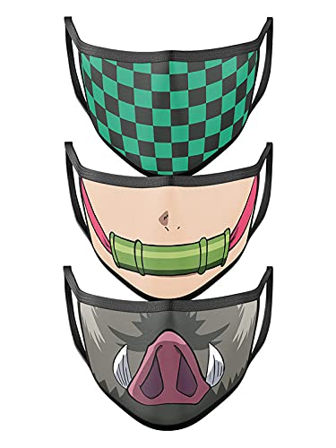 Buy Demon Slayer Anime Tanjiro Cloak, Nezuko, Inosuke Boar - Pack of 3 ...