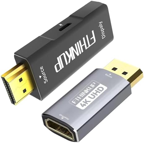 Amazon.com: FThinkup Bi-Directional 4K HDMI to Display Port Adapter Kit ...