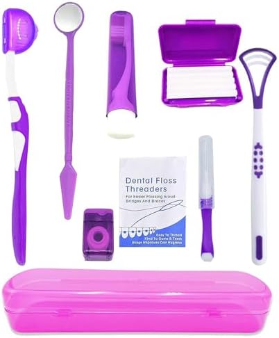 Amazon.com : Uouovo Portable Orthodontic Oral Care Kit for Braces -2 ...