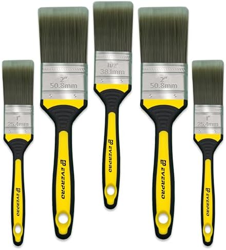 Premium 5 Pcs Wall Paint Brushes Set - Durable & Professional-Grade ...