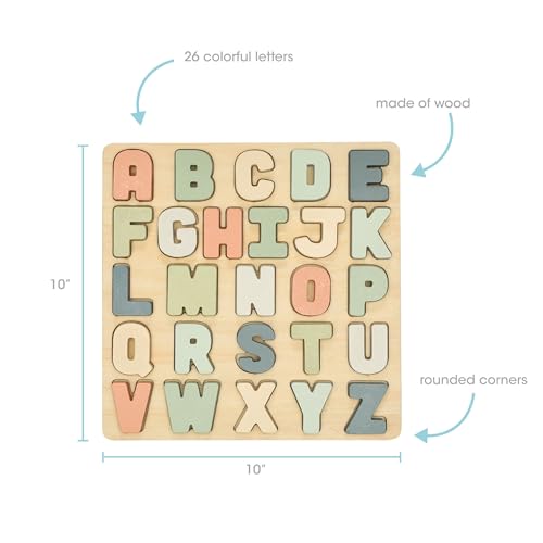 Snapklik.com : Wooden Alphabet Puzzle, Colorful ABC Letters ...