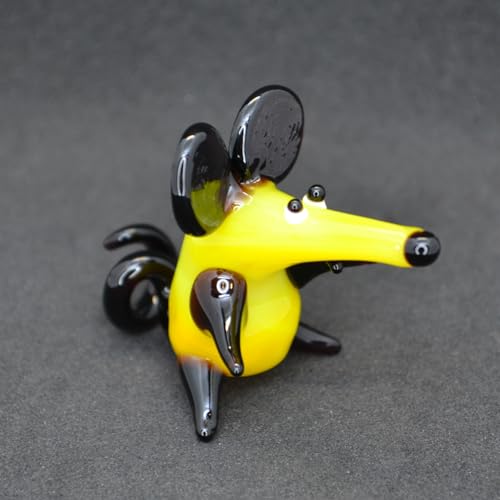 Amazon.com: Glass Rat Figurine Rat Animals Rats Sculpture Art Glass Rat ...