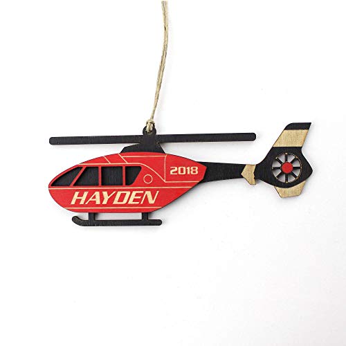 Amazon.com: Personalized Helicopter Christmas Ornament (Laser Engraved ...