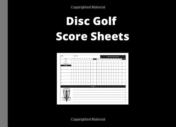 Disc Golf Score Sheets: Black Cover Scorecard Log Book for Flying Disc ...