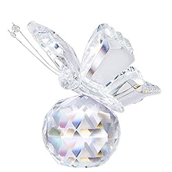 Amazon.com: H&D Crystal Flying Butterfly with Crystal Ball Base ...