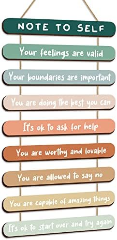 Amazon.com: Gerrii Positive Affirmations Wall Decor Wooden ...