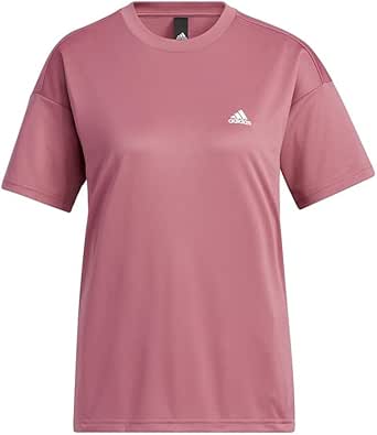 Amazon.co.jp: Adidas BUJ87 Women's Short Sleeve T-Shirt, Seasonal, Sportswear, Loose Fit, Pique ...