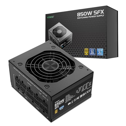 Vetroo CP-PSU-VT-850W-SFX (BK) 850 W 80+ Gold Certified Fully Modular ...