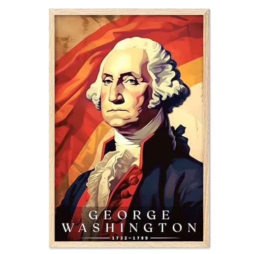Amazon.com: George Washington Poster, George Washington Wall Art, USA ...