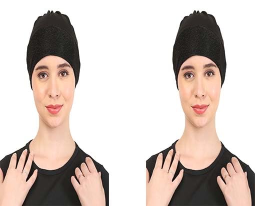 Buy Pack of-2 Shimmer Muslim Women Under Hijab/Scraf Cap (Black) at ...