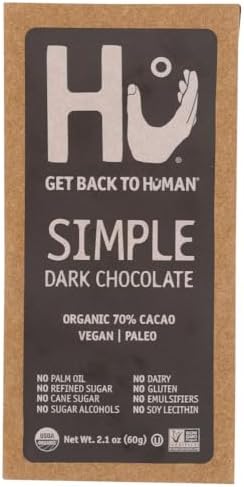 Amazon.com : HU - Organic Dark Chocolate Bar Simple - 2.1 oz. : Grocery ...