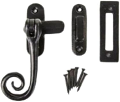 Black Antique Monkey Tail Window Fastener Curly End Casement Fastener ...