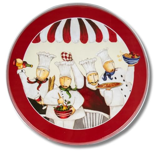 Snapklik.com : Portly Chefs Set Of 4 Round Burner Covers