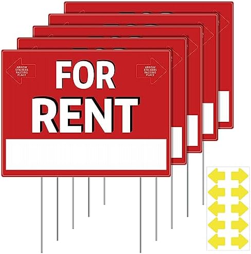 Amazon.com: BAZIC For Rent Sign 9"X12", For Rent Rental House Home ...