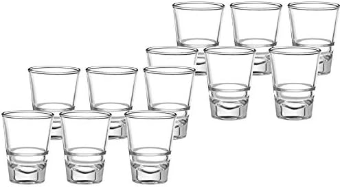 Buy Pure Source India Shot Glass Set of 12 Pieces, 20ml, Transparent ...