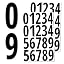 600 Pieces, 25mm - Number Stickers, Waterproof Vinyl Stick On Numbers ...