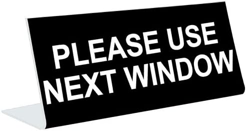 Amazon.com: DiscountRubberStamps Please Use Next Window - 3" x 8 ...