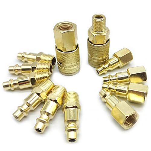 JZK 12x Air Coupler and Plug kit 1/4 NPT air Fittings, Industrial Type ...