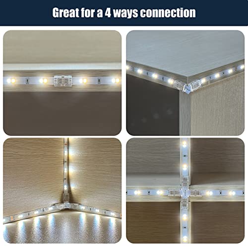 Snapklik.com : LED Strip Connectors, Transparent Cuttable X, T And L ...
