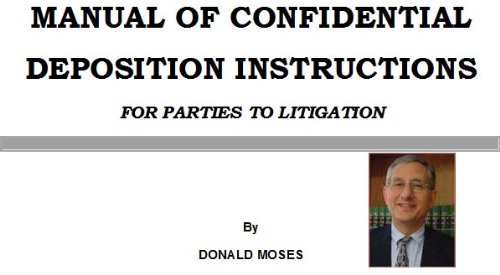 MANUAL OF CONFIDENTIAL DEPOSITION INSTRUCTIONS - Kindle edition by ...